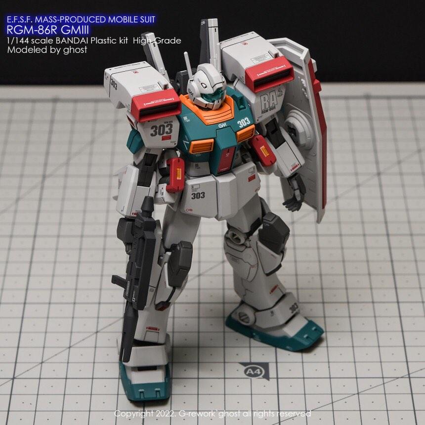 [Yan] HGUC GM III 3 Gundam (G Rework Ver.) Ghost Custom Fluorescent ...