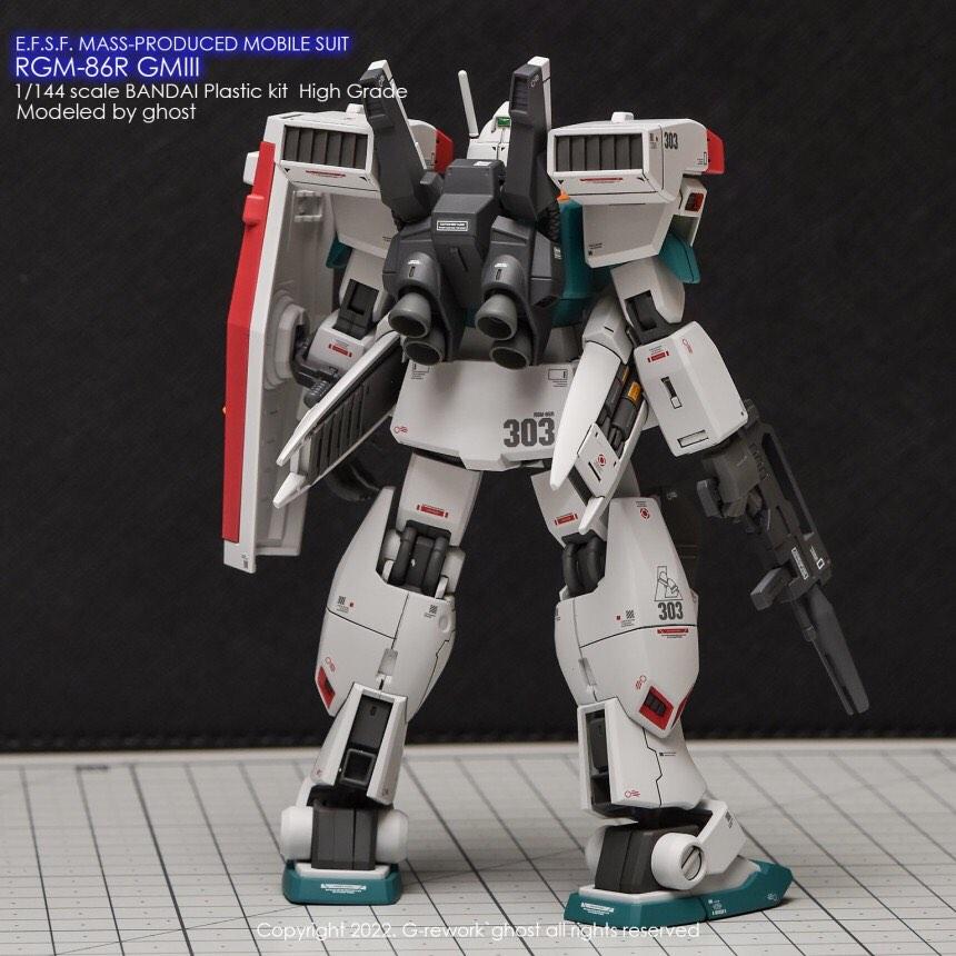 [Yan] HGUC GM III 3 Gundam (G Rework Ver.) Ghost Custom Fluorescent ...