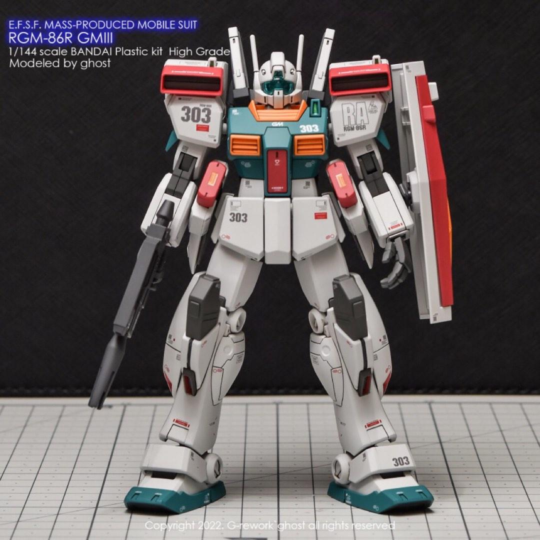[Yan] HGUC GM III 3 Gundam (G Rework Ver.) Ghost Custom Fluorescent ...