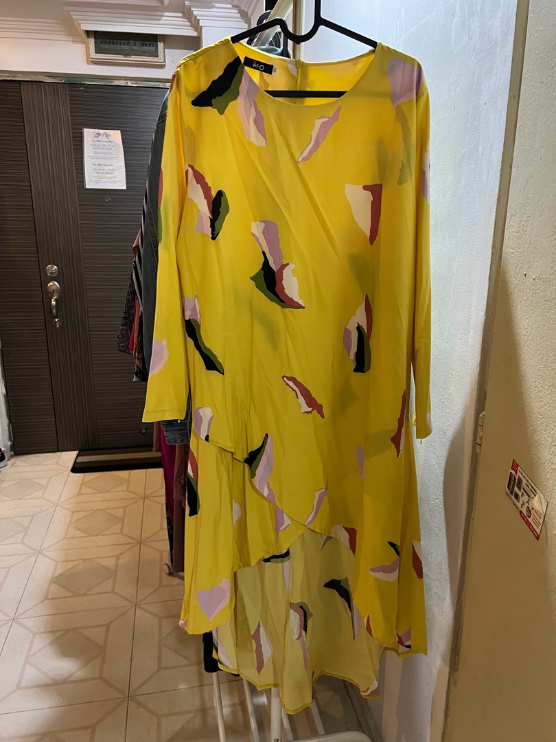 Yellow Fishtail long Top, Women's Fashion, Tops, Longsleeves on Carousell