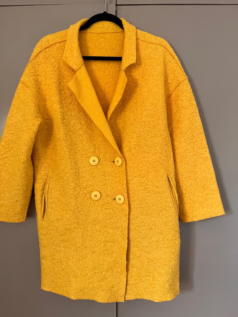 Yellow long coat, Women's Fashion, Coats, Jackets and Outerwear on ...