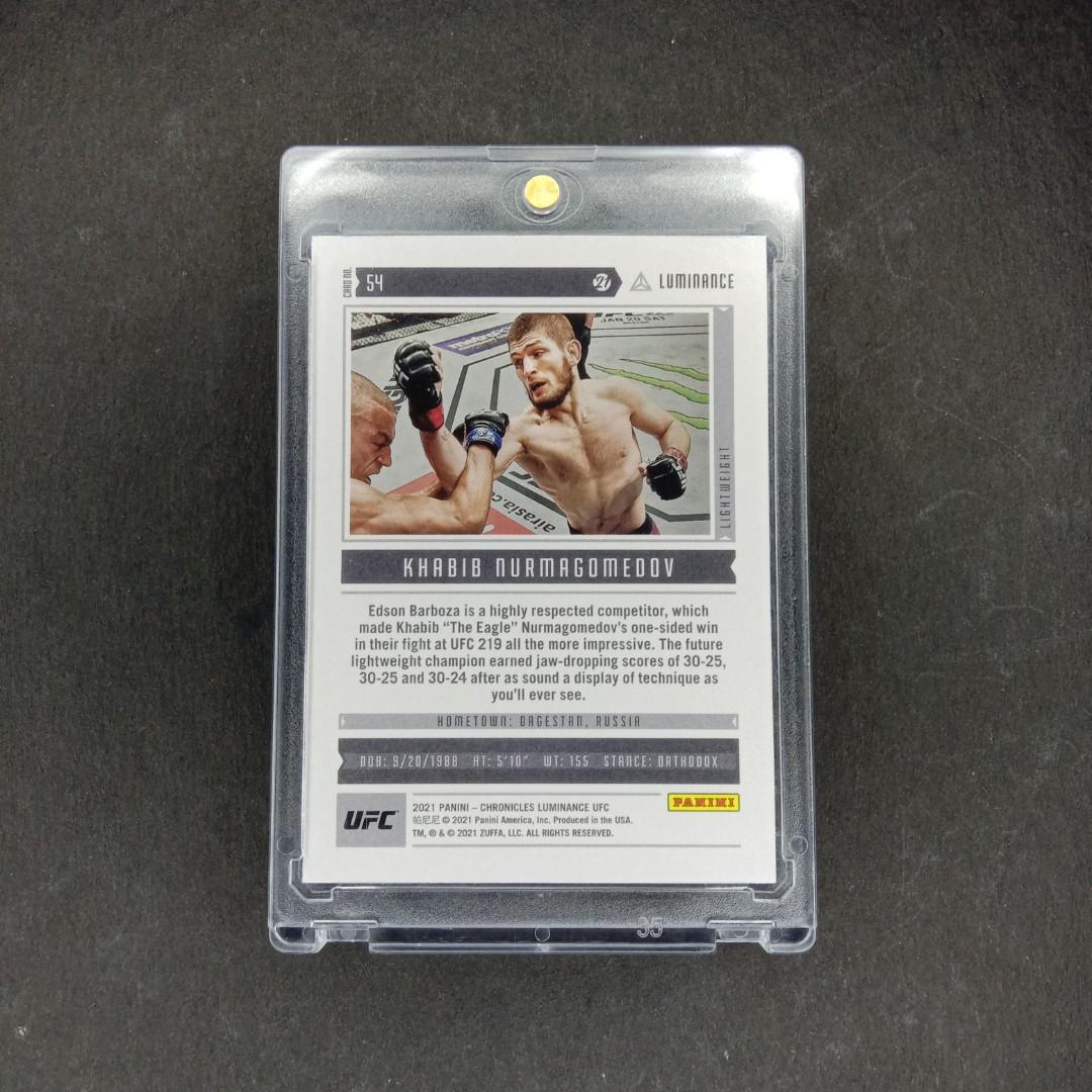 2021 UFC Card Khabib Nurmagomedov Luminance, Hobbies & Toys, Toys ...