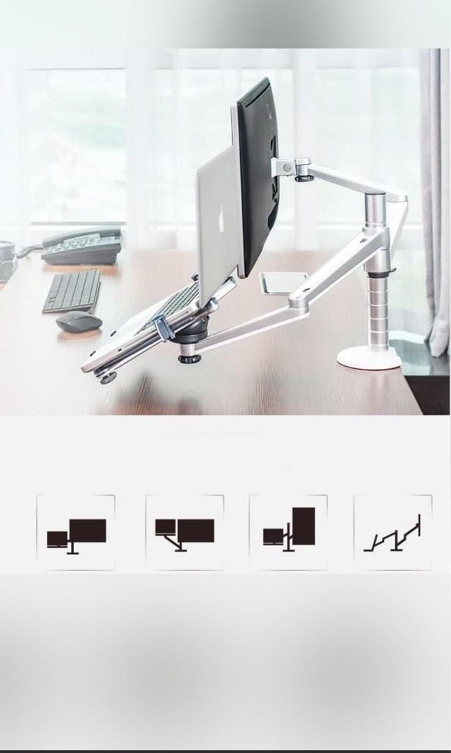 2-in-1 Desk mount arms & clamp for laptop and Monitor, Computers & Tech ...