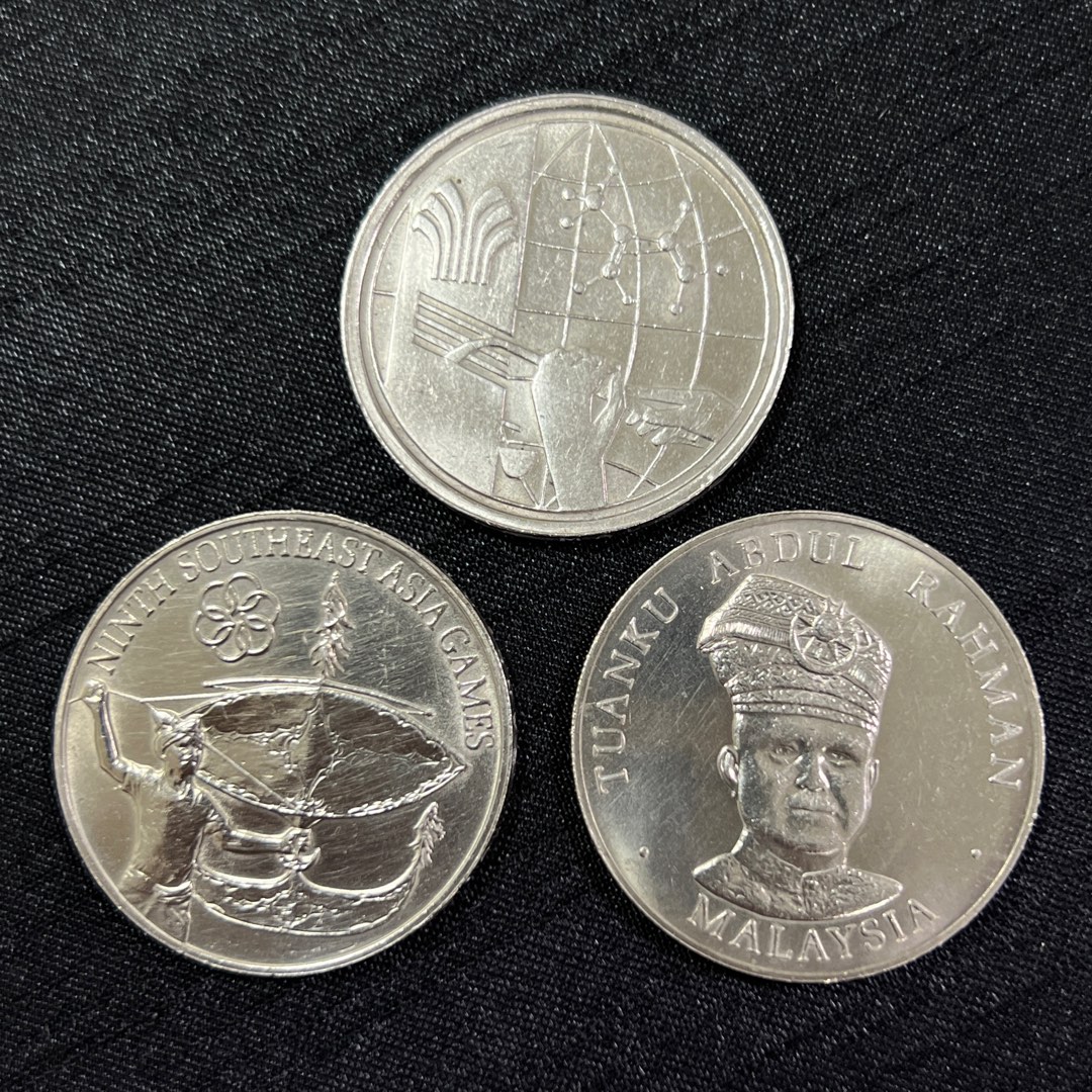 (3 Pcs) X 1977 Seratus Tahun Getah Asli, 20th Ann Of Independence Tunku ...
