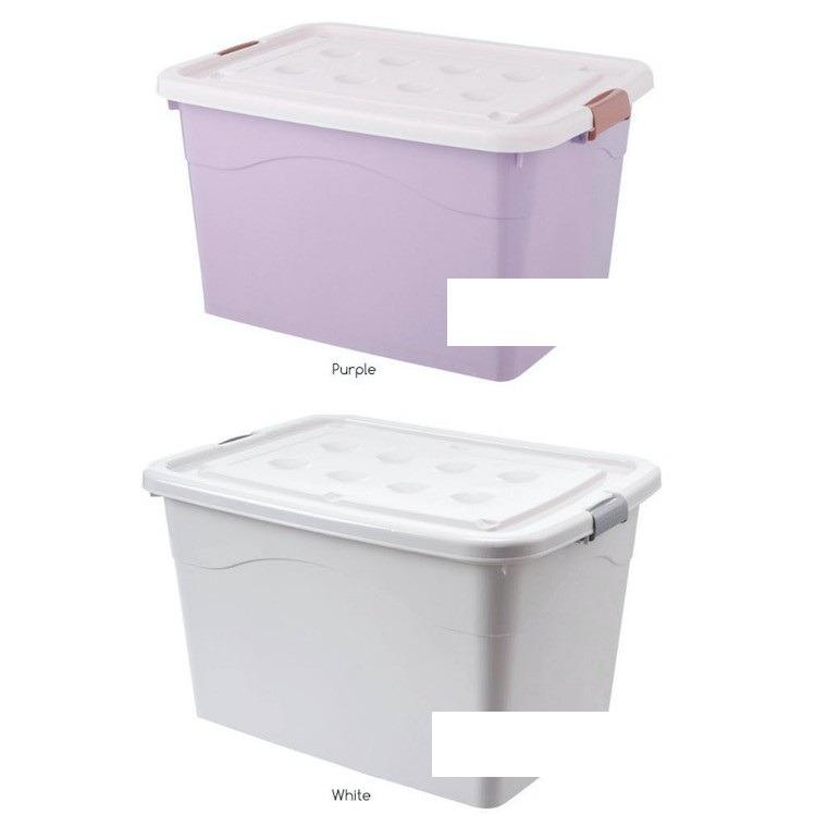 40L 70L 100L Storage Box stackable wheels Movable home Organizer Box ...