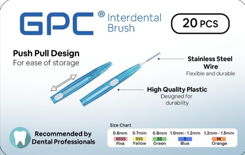 [60 pcs] GPC ASUS Interdental Brush Push Pull Type Dental Floss for ...