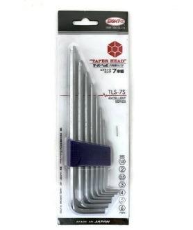 7pc. Eight Extra Heavy Duty Long Arm Taper Head Hex Allen Key Wrench ...