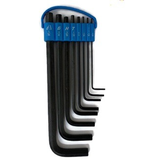 8 pc. Eight Long Arm Hex Allen Key Wrench Set in Plastic Holder 1/16 to ...