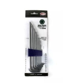 8pc. Eight Extra Long Arm Ball Point Hex Allen Key Wrench Set in ...