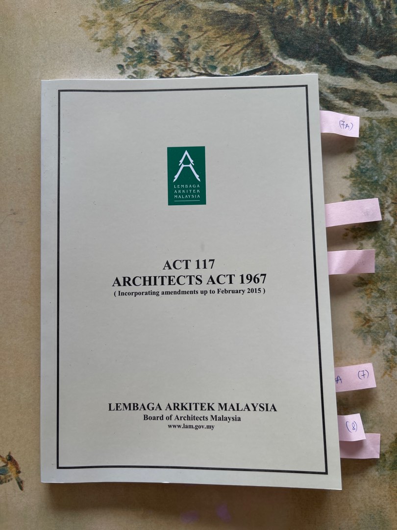 Architects Act 1967 Act 117, Hobbies & Toys, Books & Magazines ...