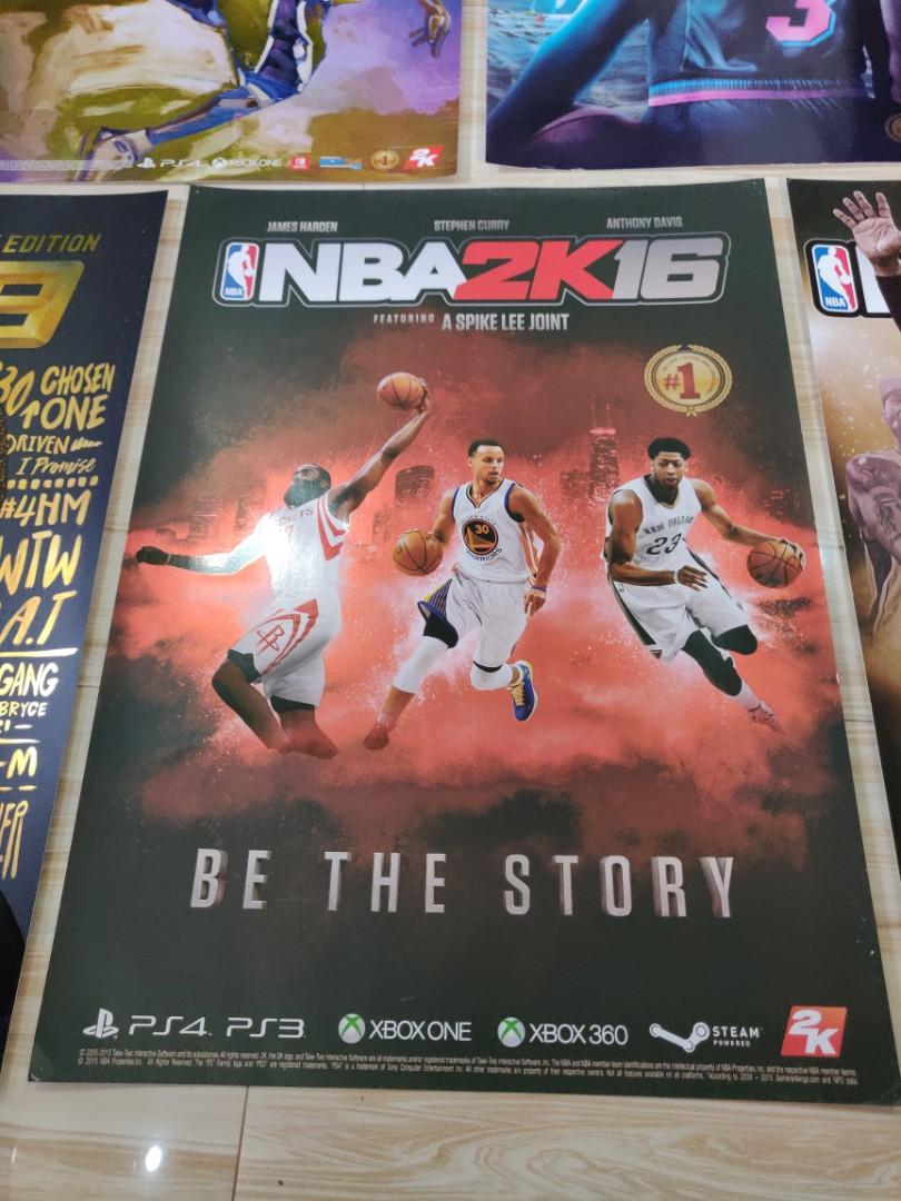 Authentic NBA 2k Posters, Hobbies & Toys, Toys & Games on Carousell