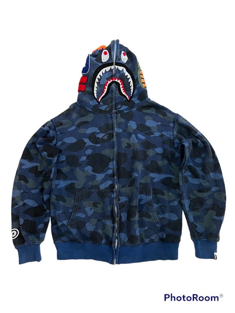 BAPE SHARK Full zip jacket, Men's Fashion, Coats, Jackets and Outerwear ...