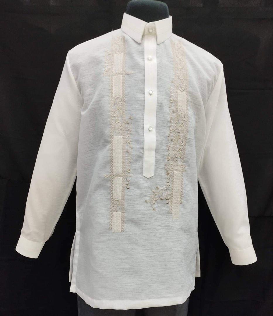 Barong Tagalog, Men's Fashion, Tops & Sets, Formal Shirts on Carousell
