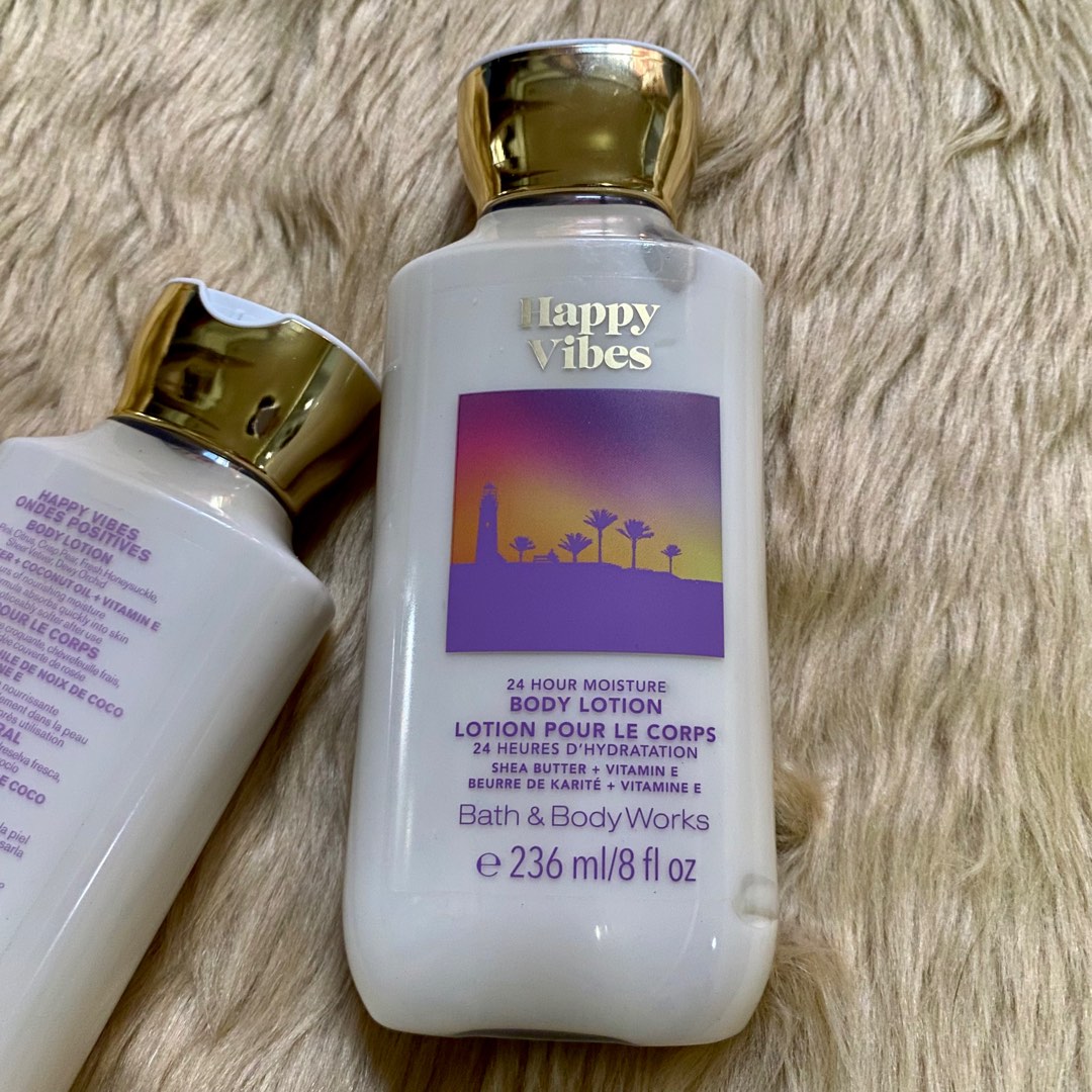 BBW Bath and Body Works Happy Vibes Body Lotion 236ml, Beauty ...