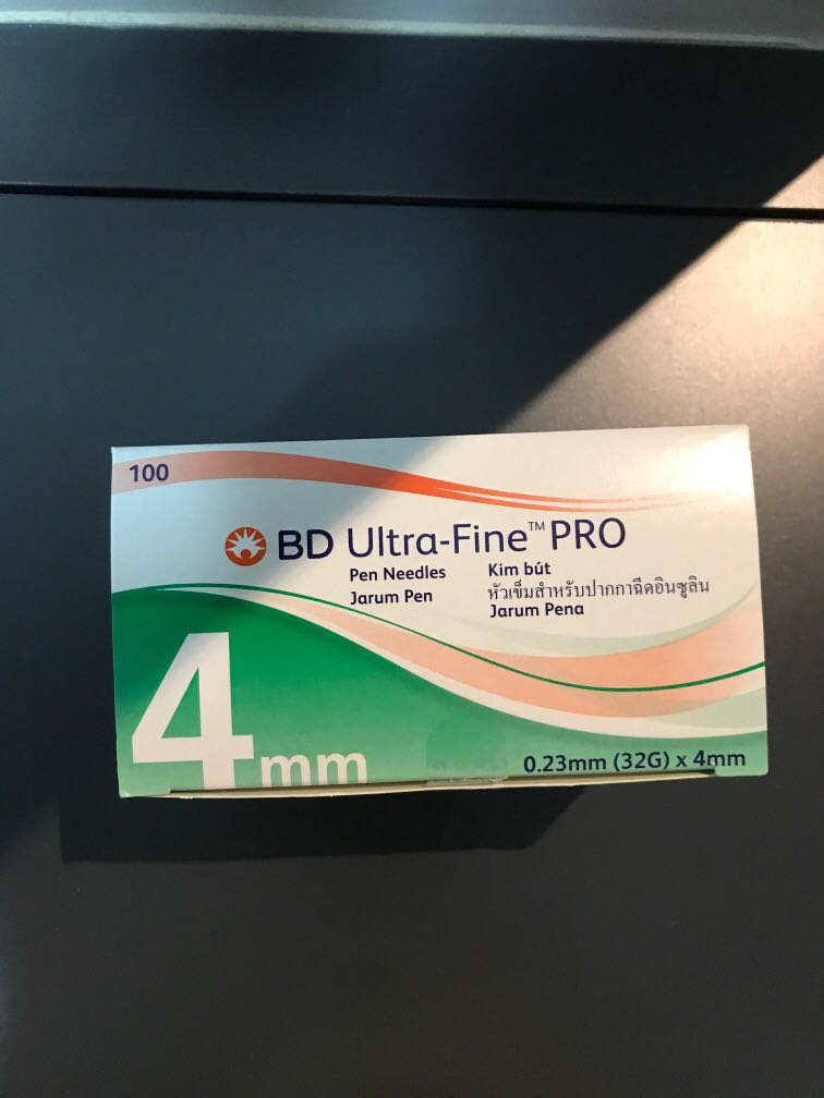 BD Ultra-Fine PRO 0.23mm (32G) x 4mm Pen Needles, Health & Nutrition ...