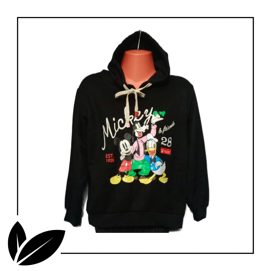 Black Jacket Mickey Mouse, Women's Fashion, Coats, Jackets and ...