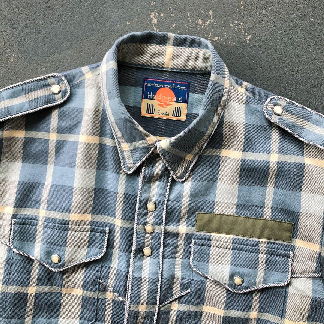 Blackmeans Vintage Military Western Flannel, Men's Fashion, Tops & Sets ...