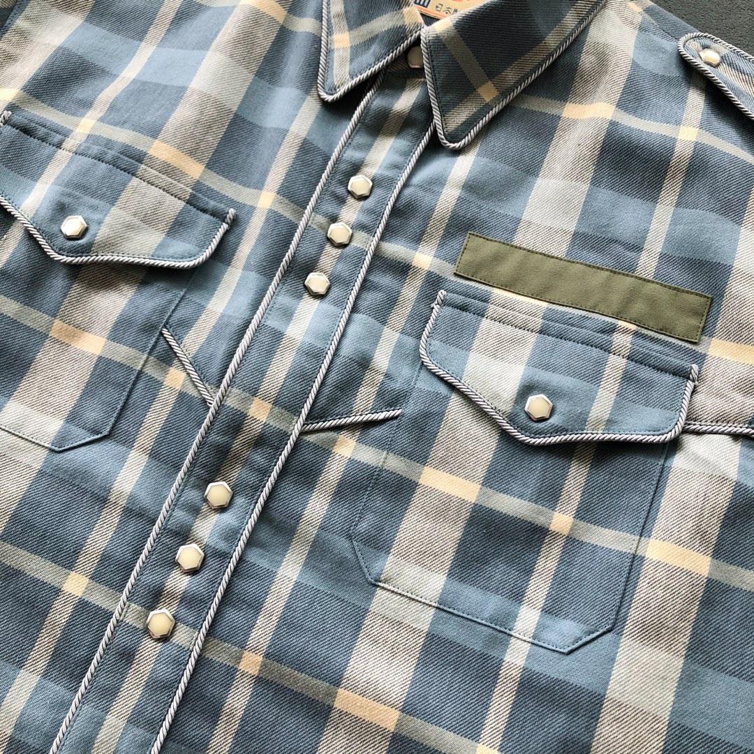 Blackmeans Vintage Military Western Flannel, Men's Fashion, Tops & Sets ...