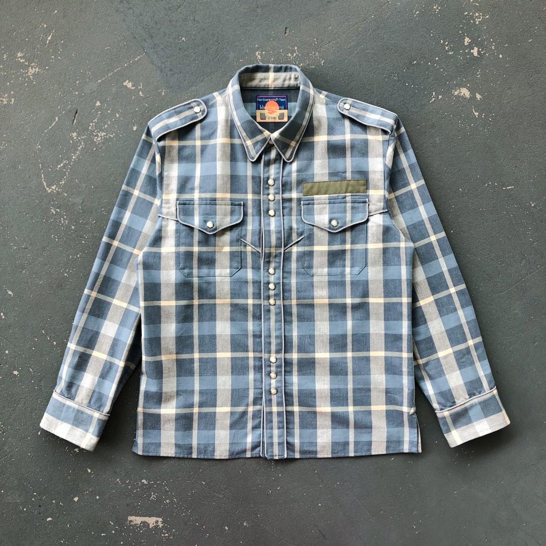 Blackmeans Vintage Military Western Flannel, Men's Fashion, Tops & Sets ...