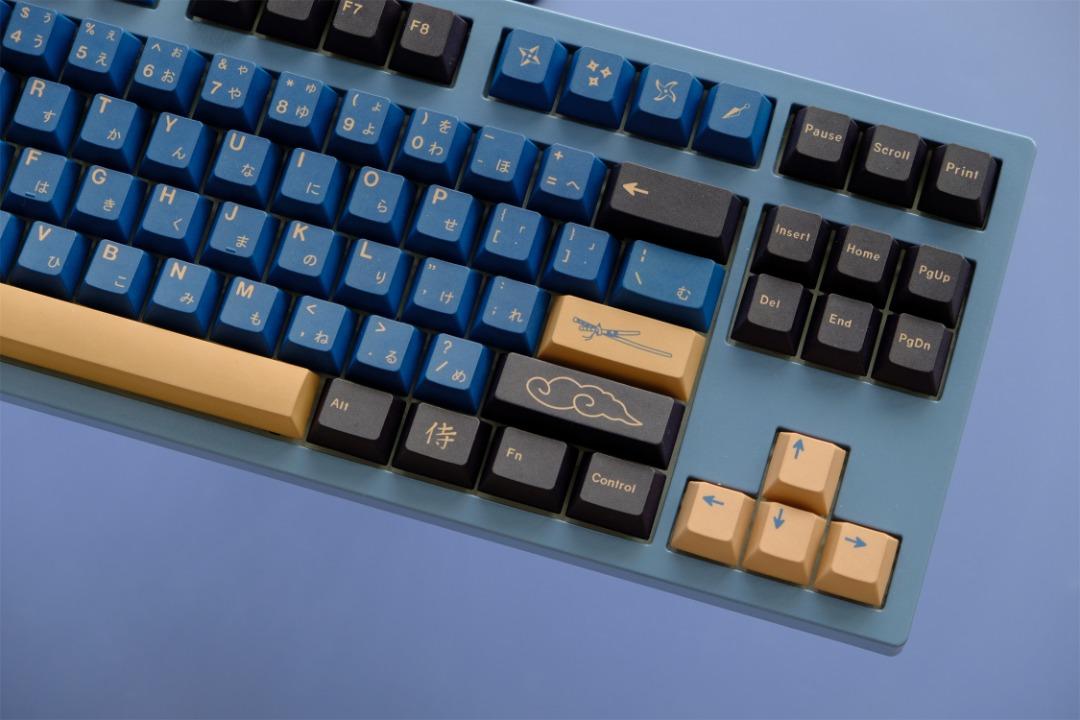 [SG Local Stock] Blue Samurai Keycaps | 134 Keys | Cherry Profile | PBT ...