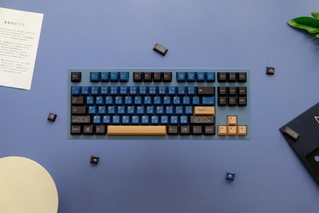 [SG Local Stock] Blue Samurai Keycaps | 134 Keys | Cherry Profile | PBT ...
