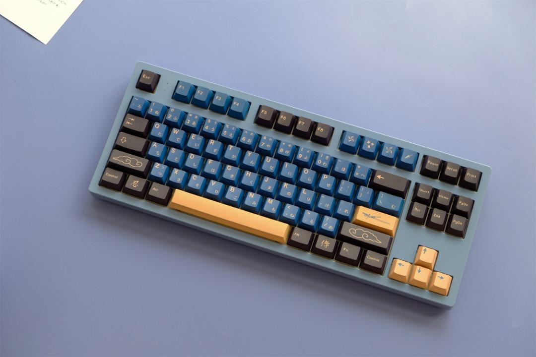 [SG Local Stock] Blue Samurai Keycaps | 134 Keys | Cherry Profile | PBT ...