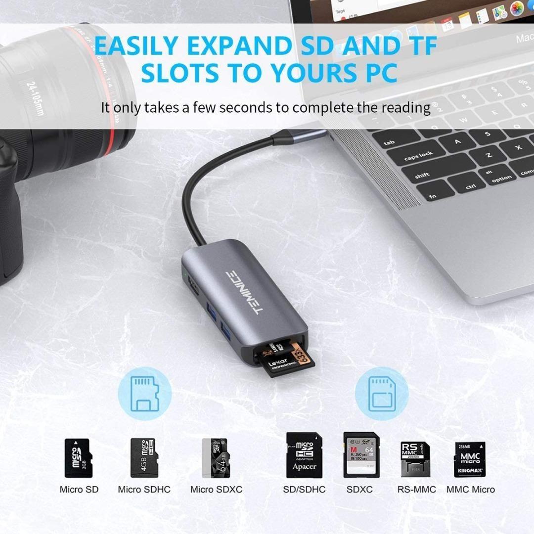 [C3656] Updated Version USB C Hub,TEMINICE 5 in 1 Type C Hub Adapter ...