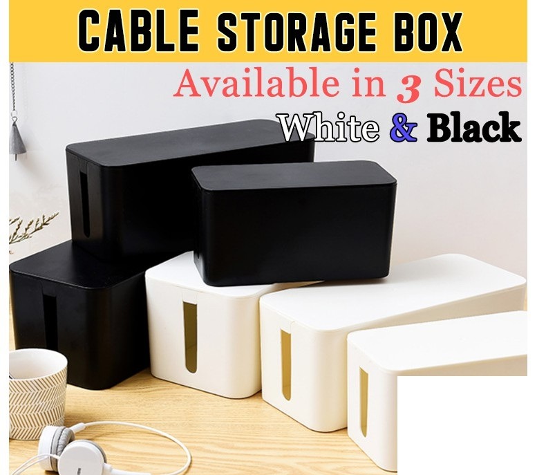 Cable Storage Box Organizer Cable Box Management Computer Wire Clean ...
