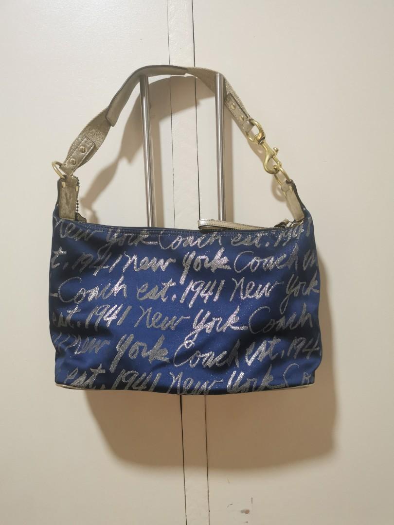 Coach limited edition Signature script bag, Luxury, Bags & Wallets on ...