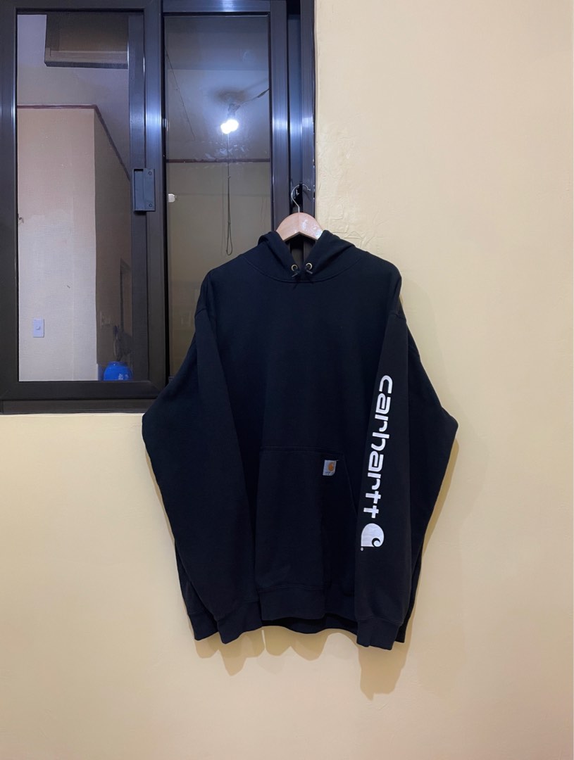Carhartt K288 Hooded Logo, Men's Fashion, Tops & Sets, Hoodies on Carousell