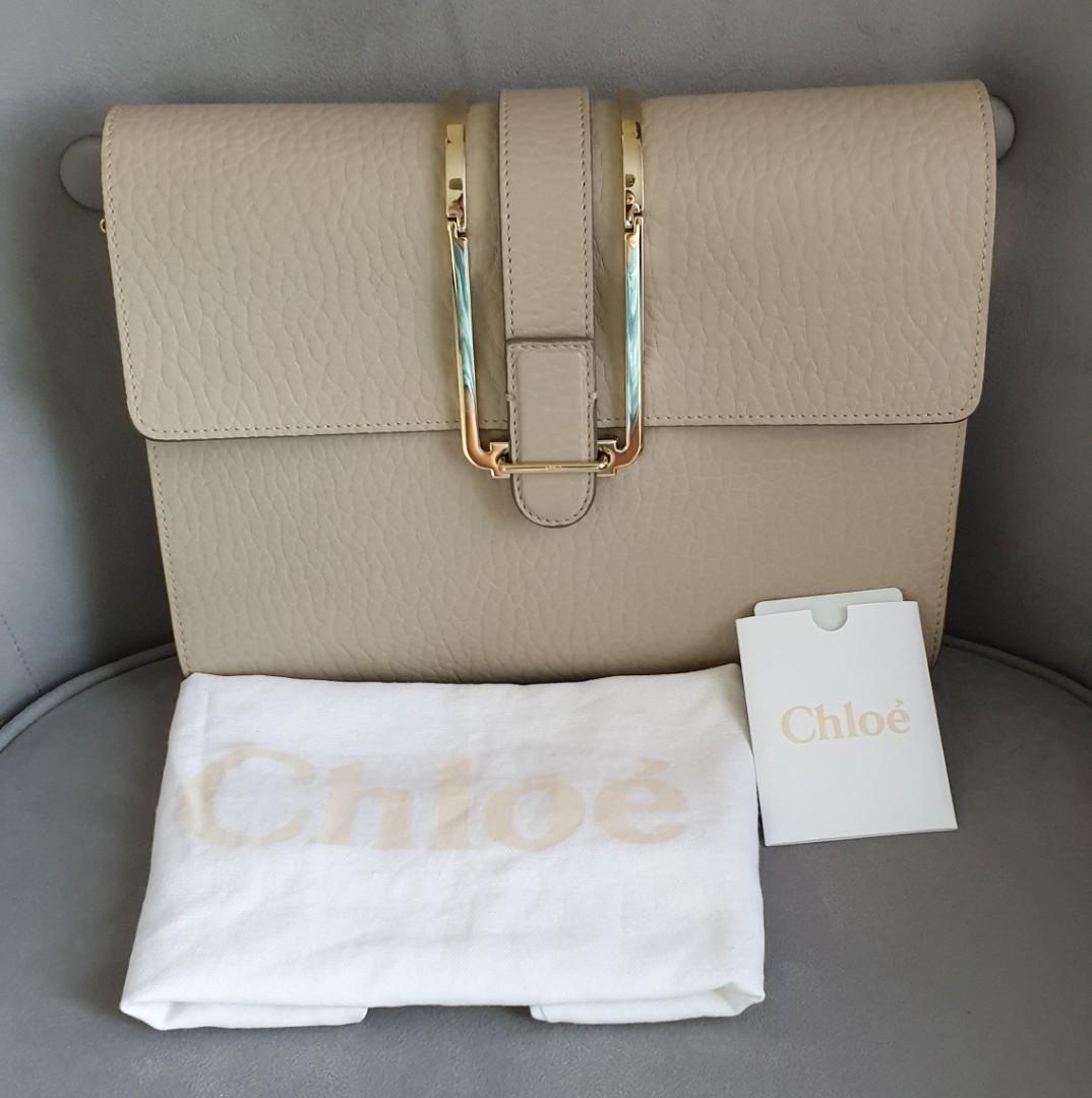 Chloe Bronte Sandshell Bag, Women's Fashion, Bags & Wallets, Shoulder ...