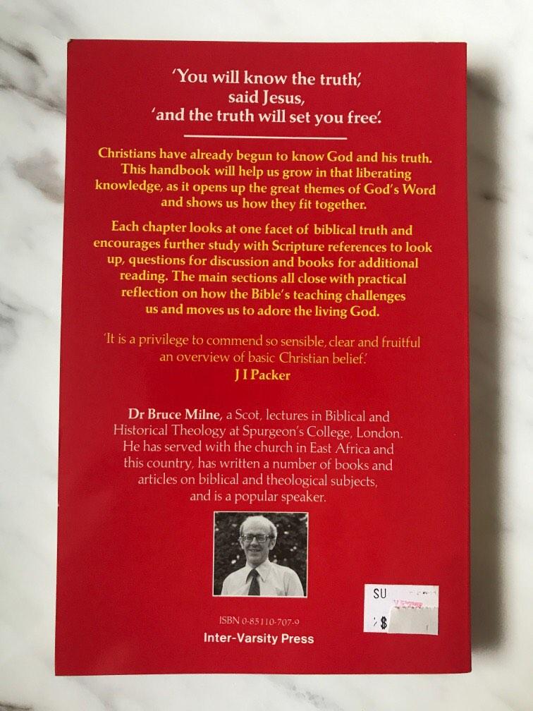 Christian Book : Know the Truth : A Handbook of Christian Belief by Bruce Milne : Foreword by J ...