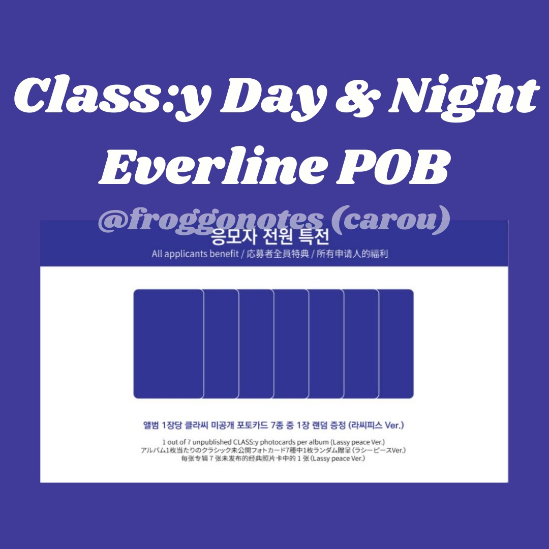 class:y everline pob + day & night album inclusions, Hobbies & Toys, Memorabilia & Collectibles ...