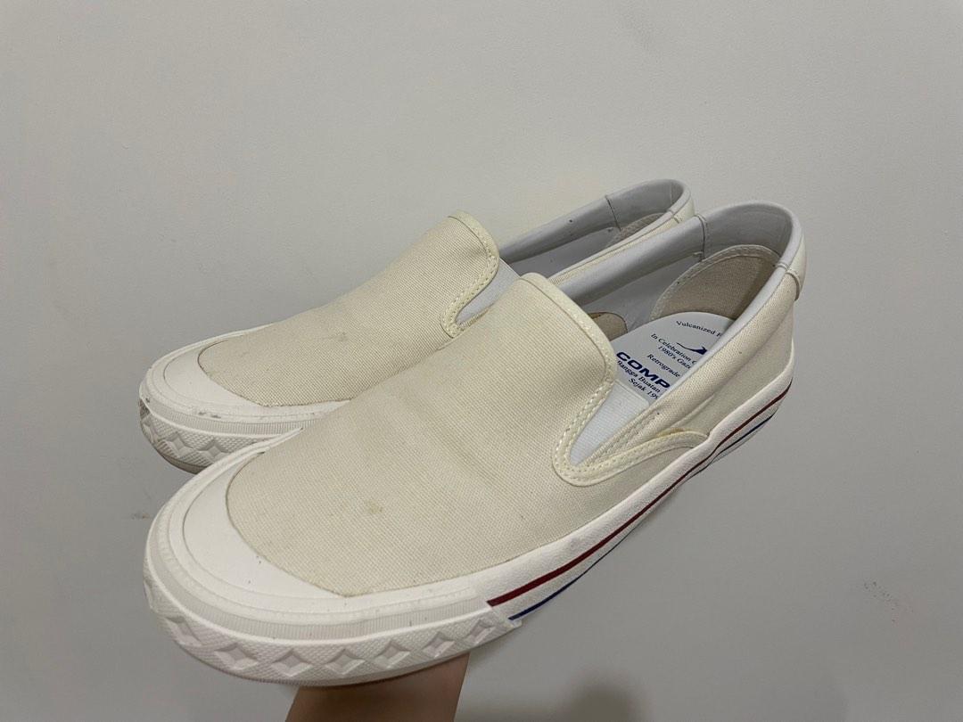 Compass Retrograde Slip On Cream like new, Fesyen Pria, Sepatu ...