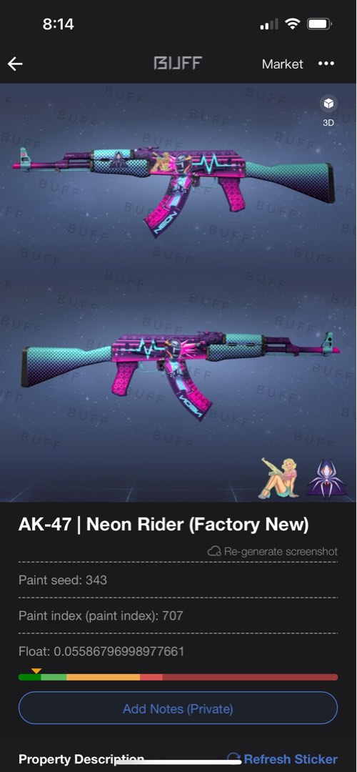 CSGO Ak-47 Neon Rider (Factory New), Video Gaming, Gaming Accessories ...