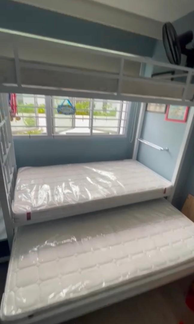 Customize bunk bed +pull out bed with wheels, Furniture & Home Living ...