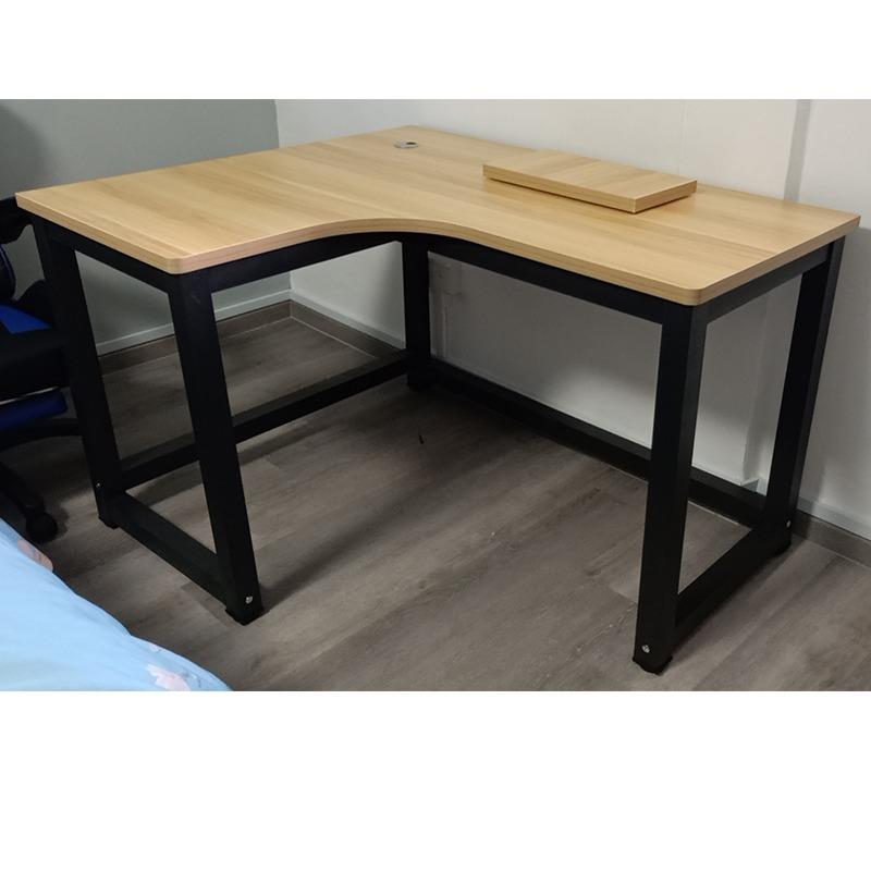 Daily Deal Computer Table L Shape Study Table Light Wood Top, Furniture ...
