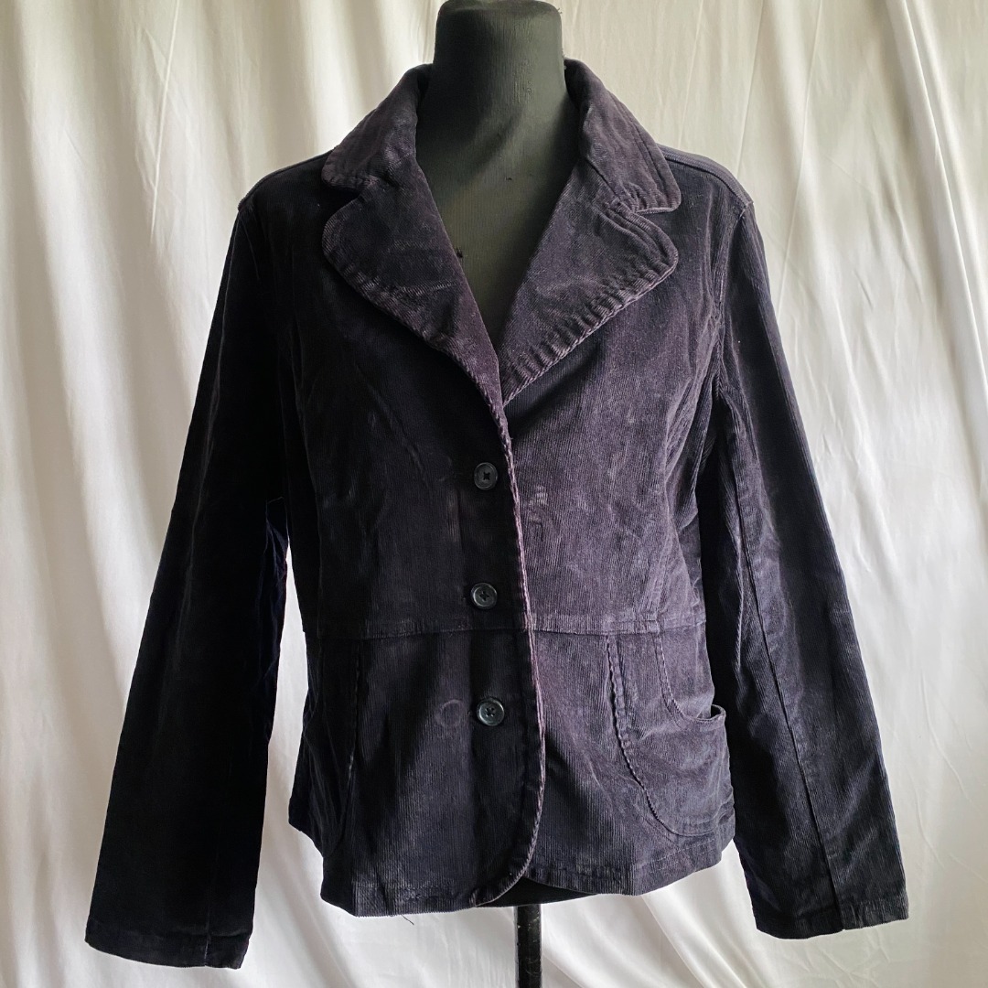Deep Purple Velvet Jacket / Cardigan, Women's Fashion, Coats, Jackets ...