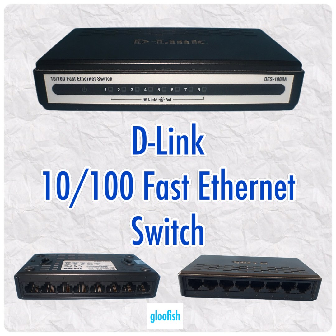 D-Link 10/100 Fast Ethernet Switch, Computers & Tech, Parts ...