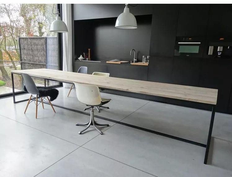 ELAINA Rustic Raw Solid Wood Dining Table / Writing Desk Visit Factory ...