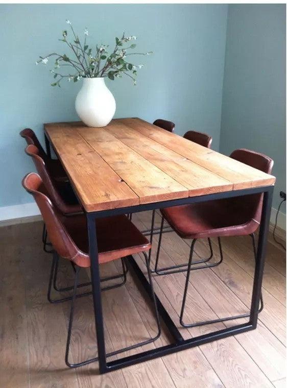 ELAINA Rustic Raw Solid Wood Dining Table / Writing Desk Visit Factory ...
