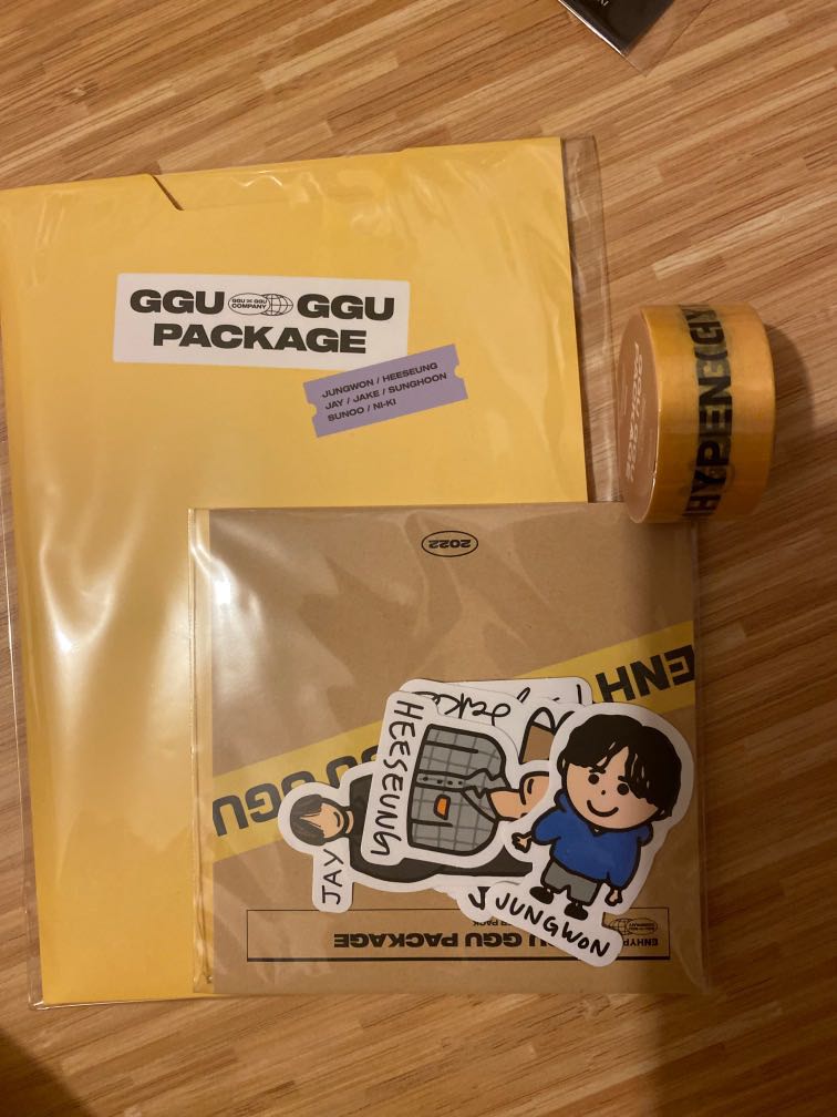 Enhypen ggu ggu pack sticker set, 興趣及遊戲, 收藏品及紀念品, 韓流 - Carousell