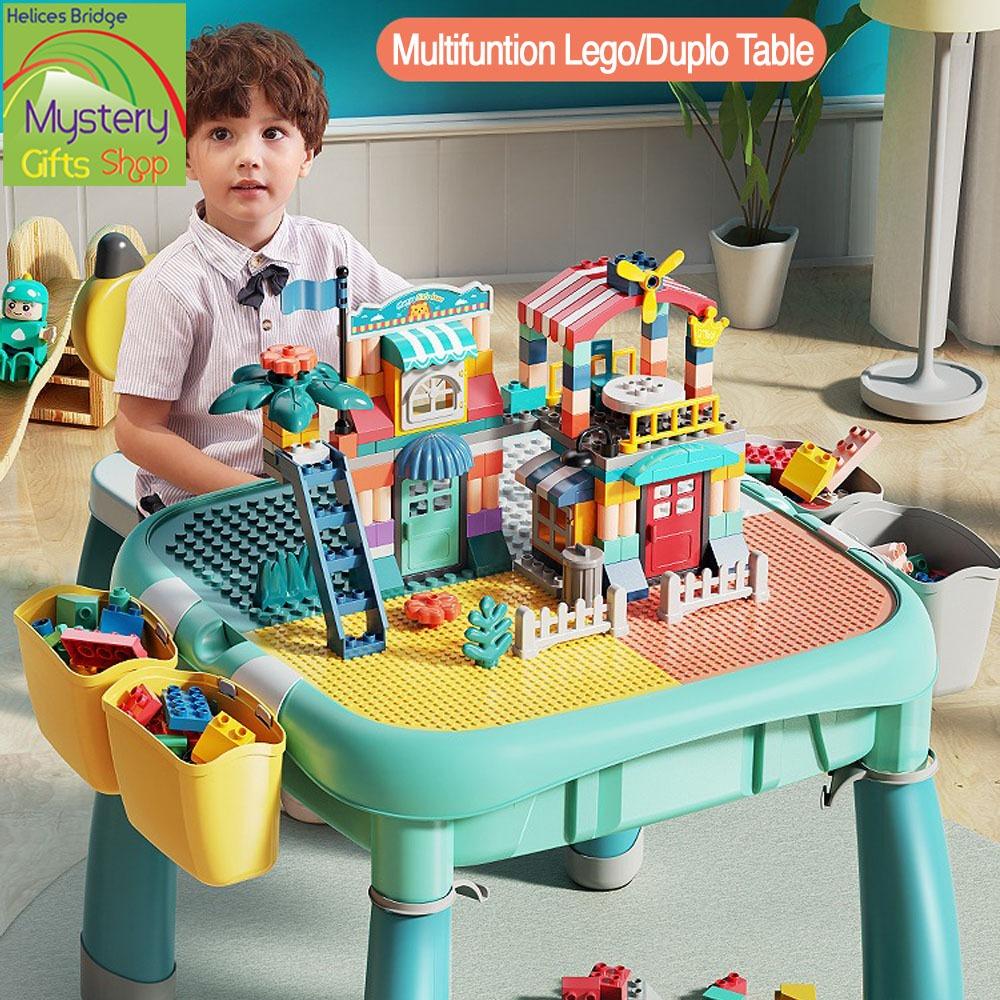 Feelo Premium Kids Activity Table Set 4-in-1 Building Block Table Water Table Craft Table with 1 ...