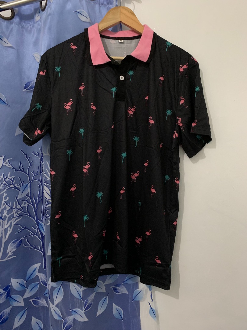 FLAMINGO POLO SHIRT, Men's Fashion, Tops & Sets, Tshirts & Polo Shirts on Carousell