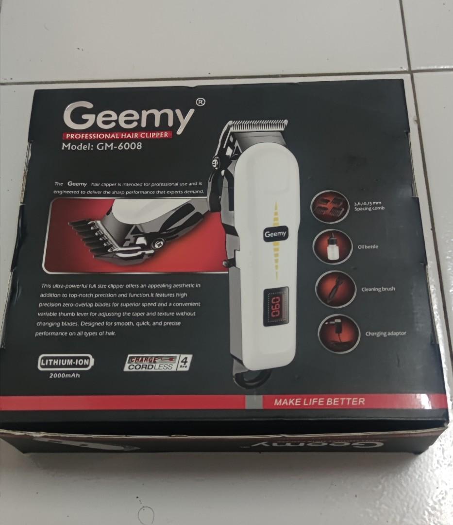 Geemy GM-6008 Rechargeable Trimmer Hair Cutter Machine, Beauty ...
