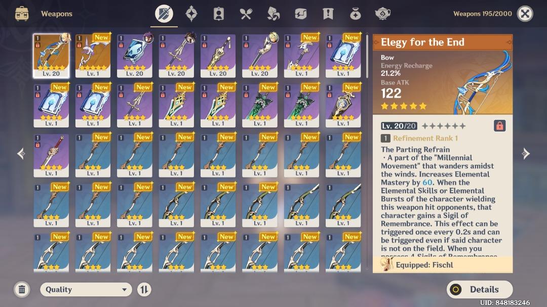 Genshin Account Maxed out Fate Points Cyno +Mona+Keqing+ Elegy+ Amos ...