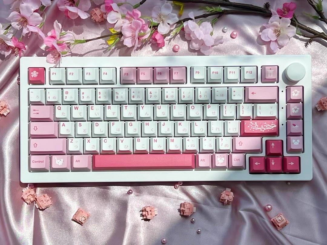 gmk hazakura clones pink keycaps, Computers & Tech, Parts & Accessories ...