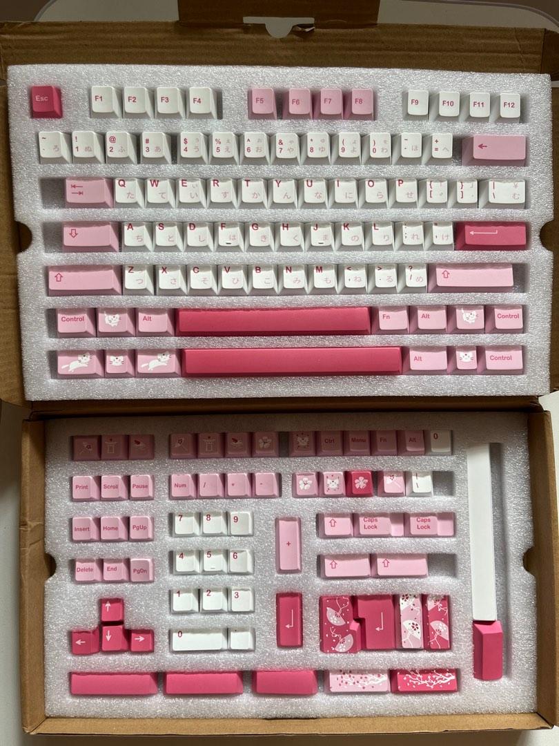 gmk hazakura clones pink keycaps, Computers & Tech, Parts & Accessories ...