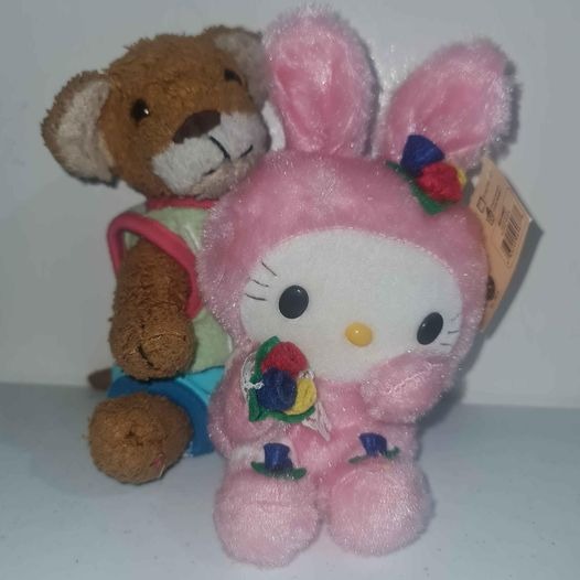 Hello Kitty Pink Bunny with Roses, Hobbies & Toys, Toys & Games on ...