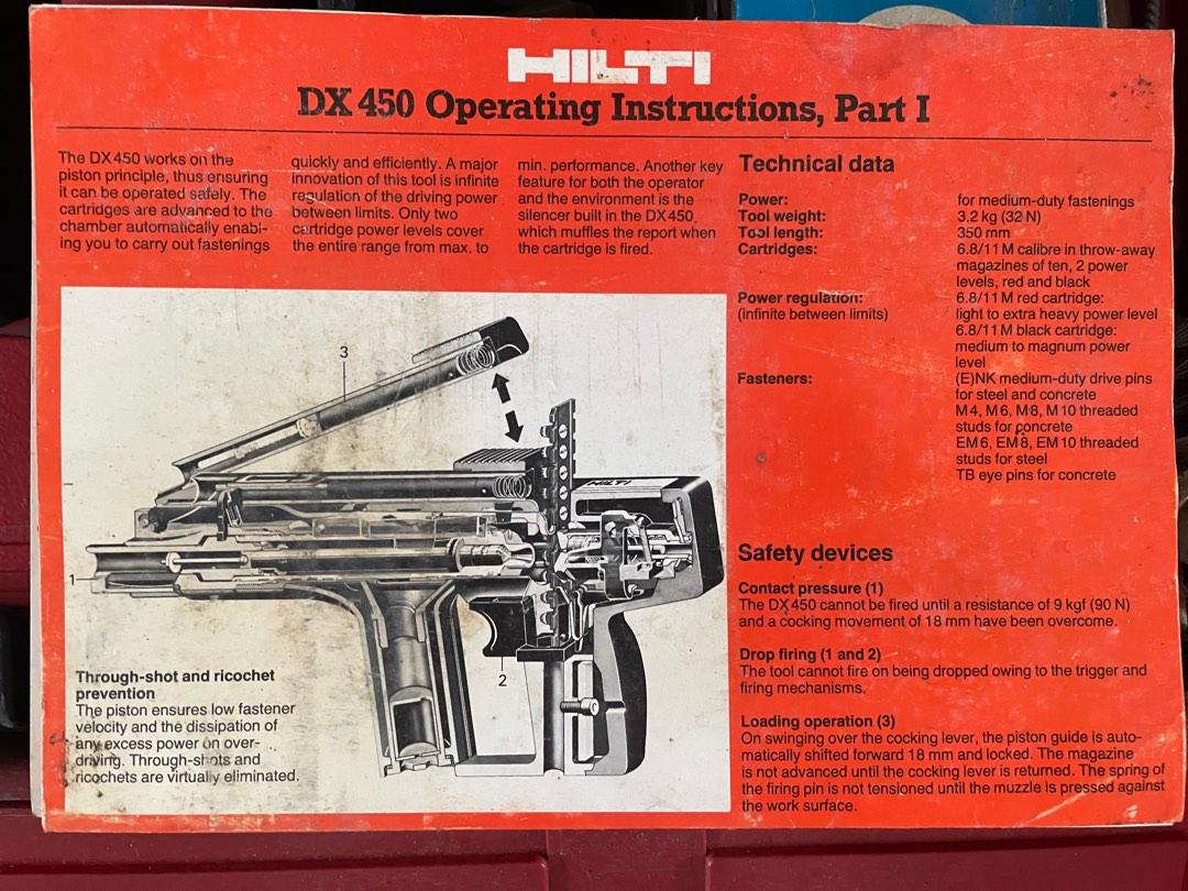 Hilti Dx450, Furniture & Home Living, Home Improvement & Organisation ...